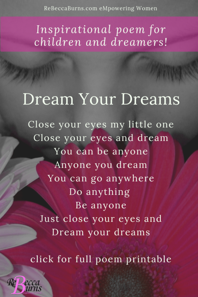 Inspirational Poetry for Children and Dreamers – Dream your Dreams ...